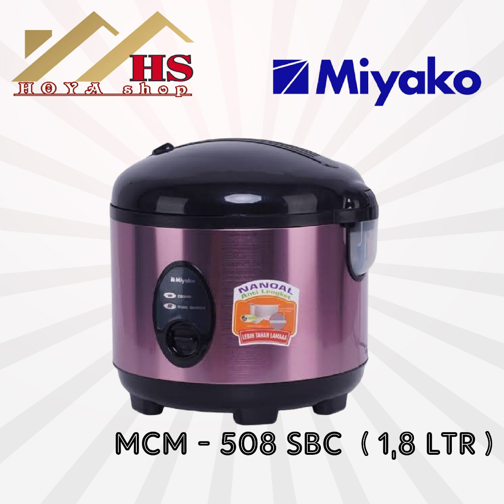 Jual MIYAKO magicom 1.8 liter MCM 508 SBC, rice cooker miyako 508 sbc ...