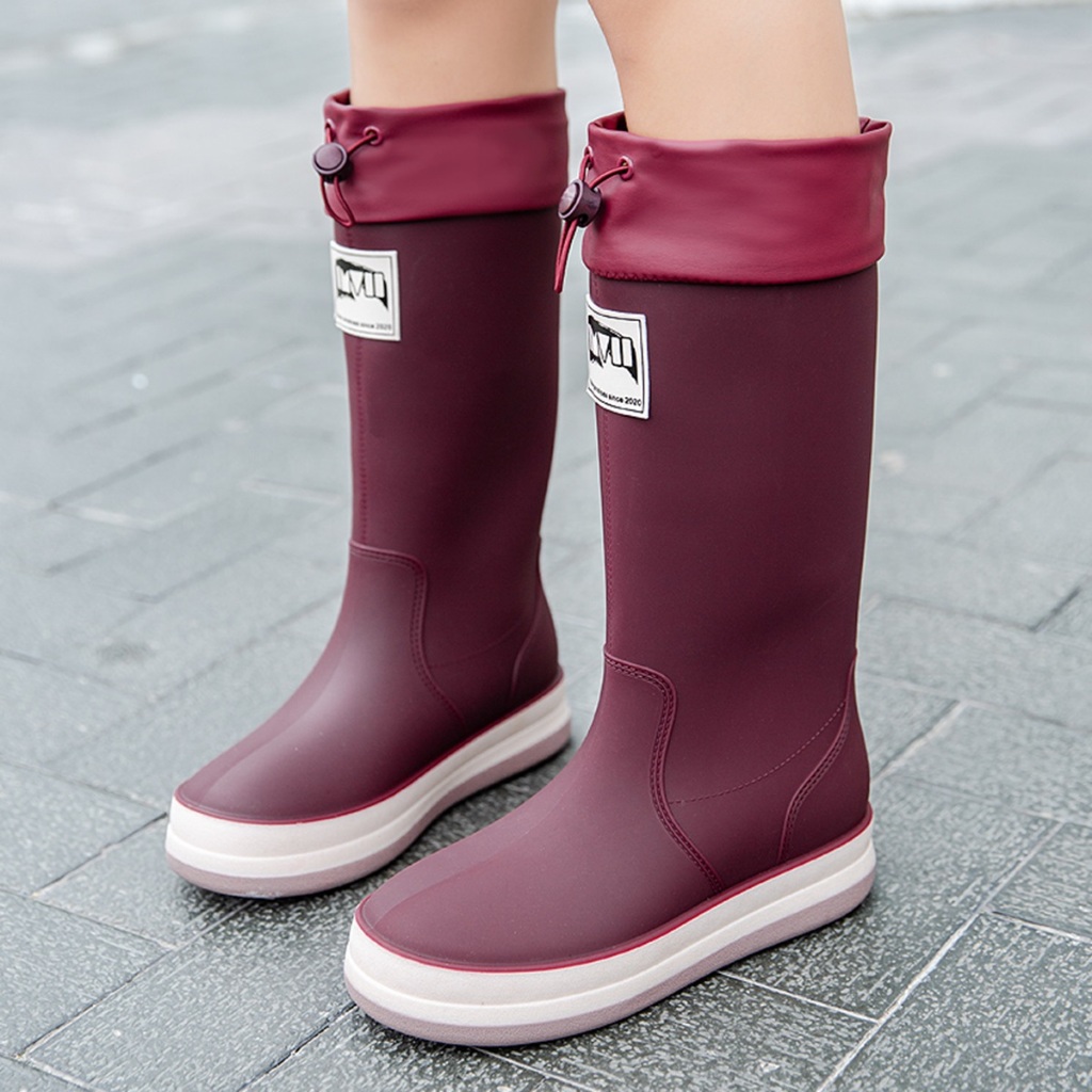 Jual Terbaru Sepatu Sawah Wanita Boot Tinggi Karet Kerja Proyek Anti ...