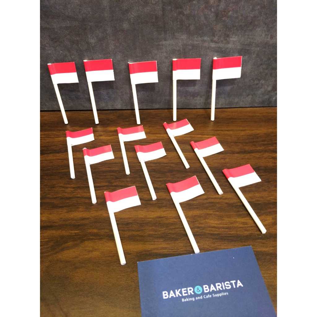 Jual Tusukan Cake Topper Bendera Merah Putih / Hiasan Bendera Merah ...