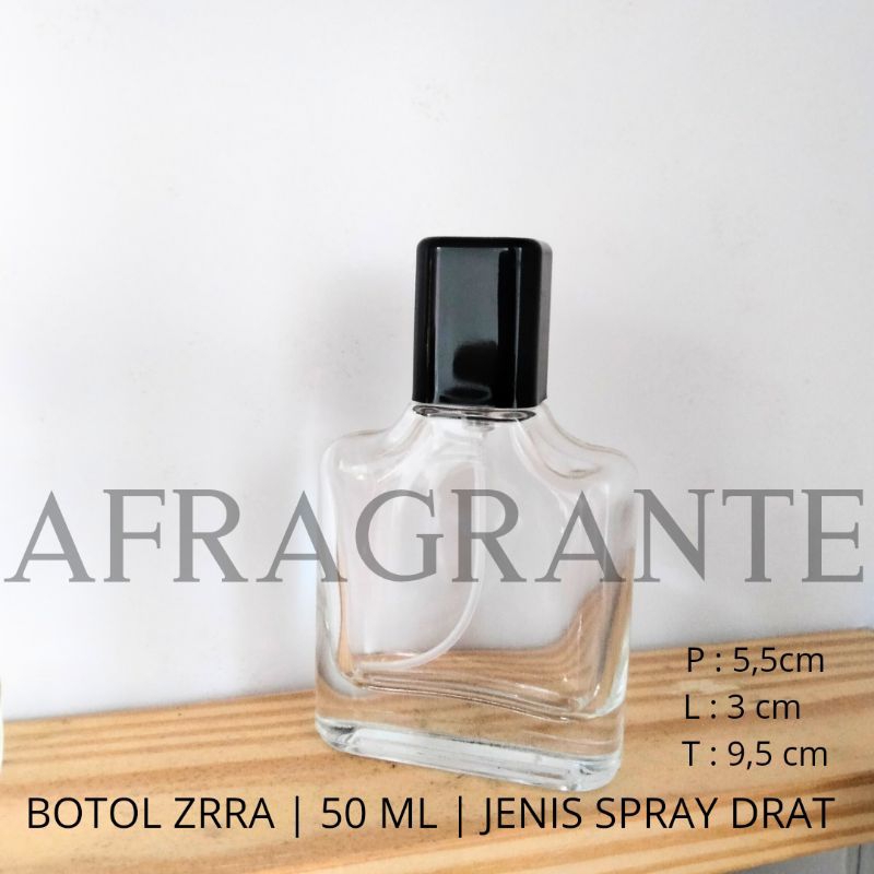 Jual botol parfum zarr. a 50 ml tutup kotak hitam drat- botol parfum ...