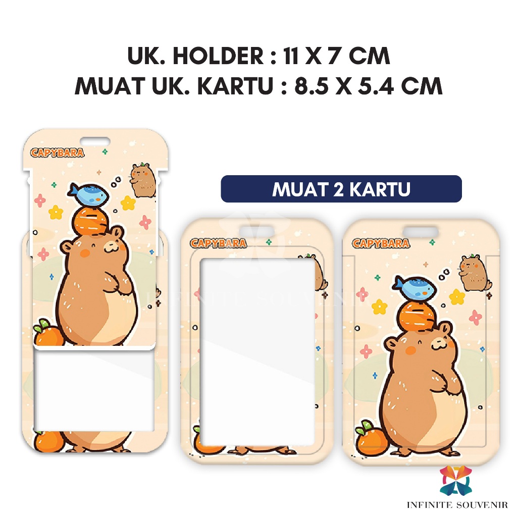 Jual RB (N017) ID Card Holder Tali Yoyo Capybara / Nametag Yoyo Kapibara / Card Holder Yoyo ...