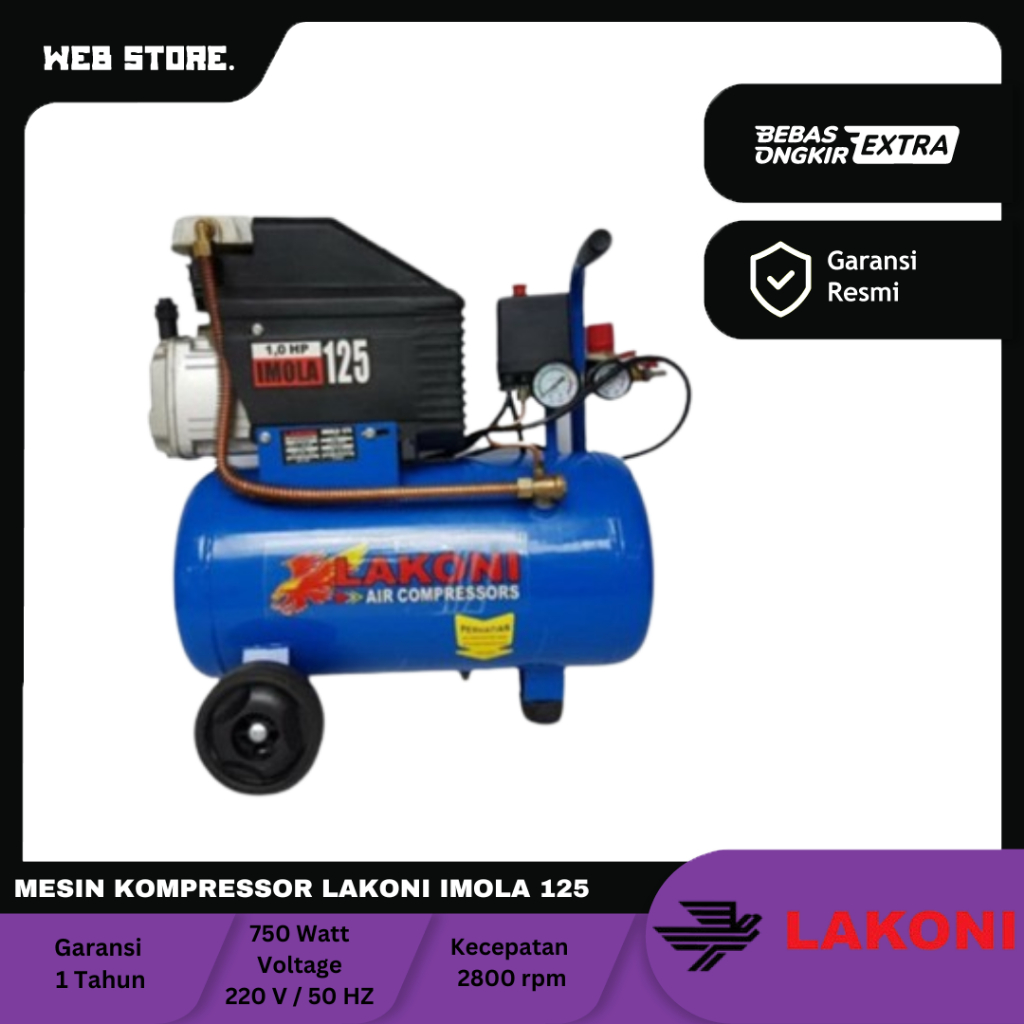 Jual Mesin Kompresor Listrik Udara Compressor Air 25 Liter Lakoni Imola ...