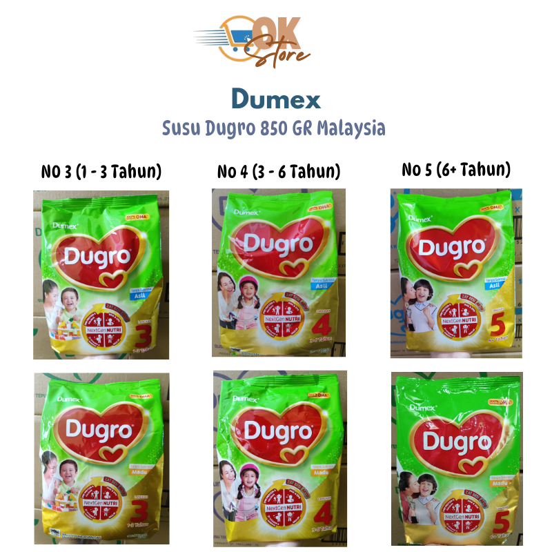 Jual Susu Dugro No. 3, 4, 5 Asli & Madu Ukuran 850 GR (Import Malaysia ...