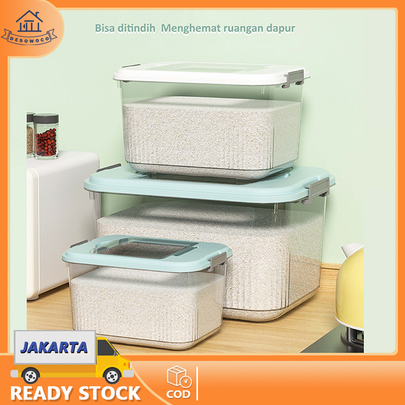 Jual Tempat Beras Kacang 5kg / 7.5kg / 10kg Rice Box Tempat Penyimpanan ...