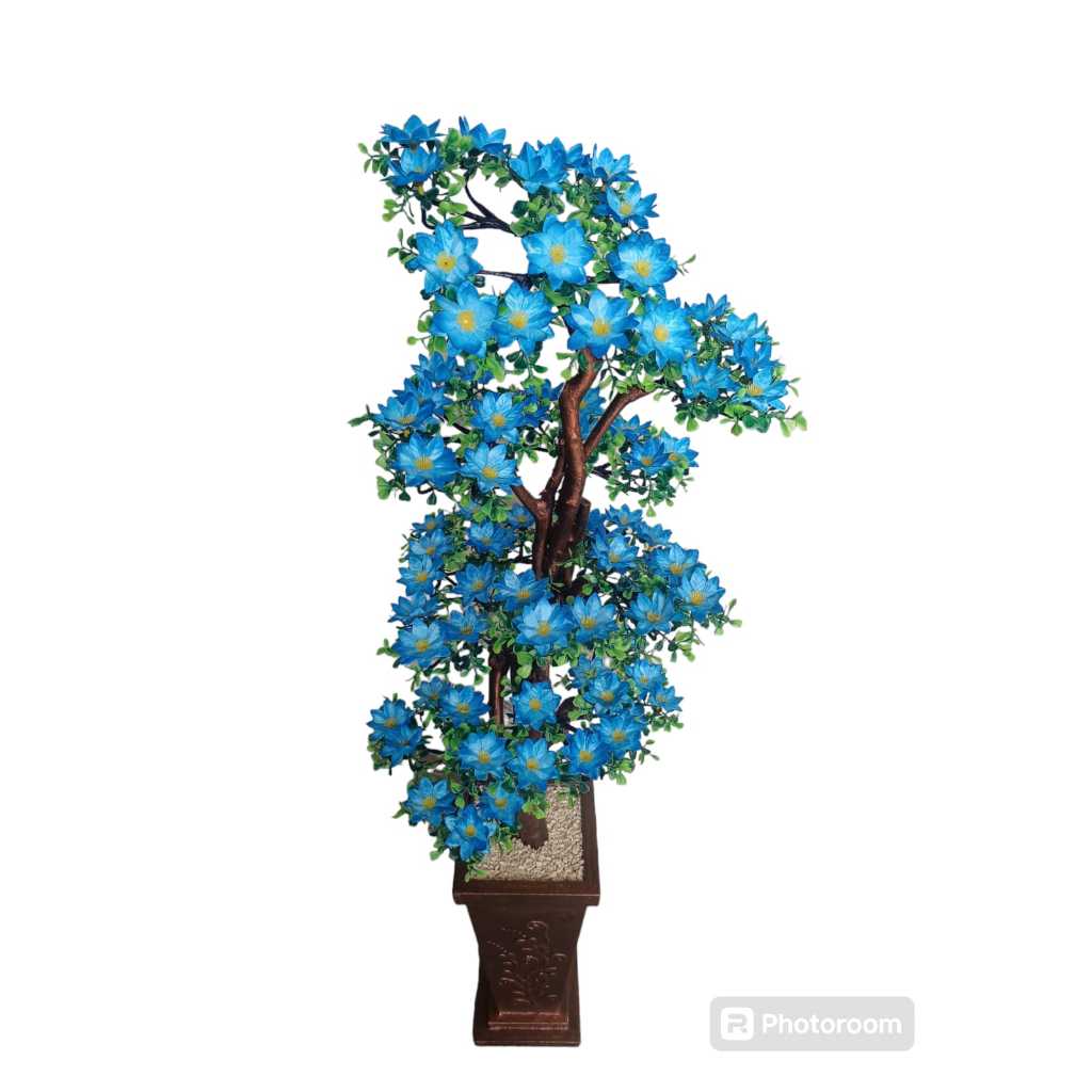 Jual [bunga set pot] pohon hawai artificial tinggi 140 cm jumbo / bunga ...