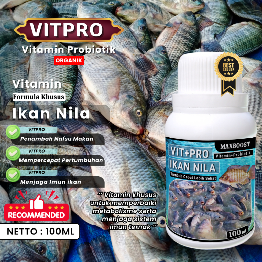 Jual VIT+PRO Ikan Nila Vitamin Ikan Nila, Cepat Besar, Penambah Napsu ...