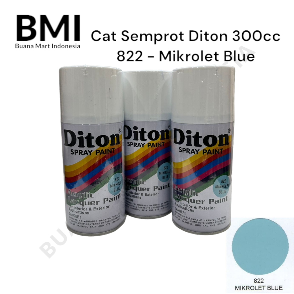 Jual Pilox DITON 300cc | 822 Mikrolet Blue 300ml | Pilok Cat Semprot ...