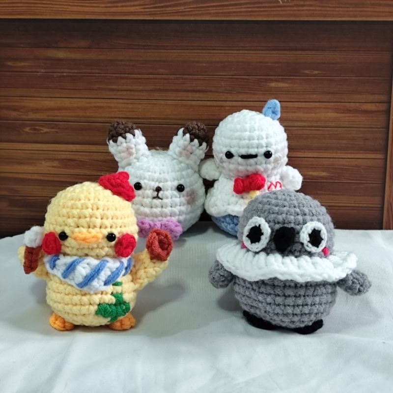 Jual [PO] Amigurumi Boneka Rajut Keychain Gantungan Kunci Love and ...