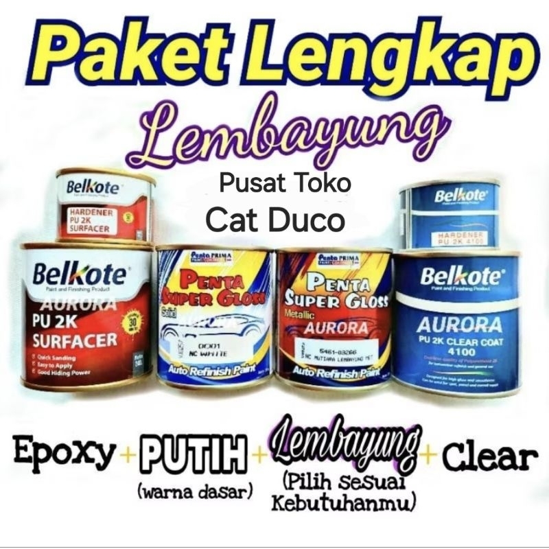 Jual Paket Lengkap epoxy Belkote,putih,lembayung ,clear belkote isi 4 ...