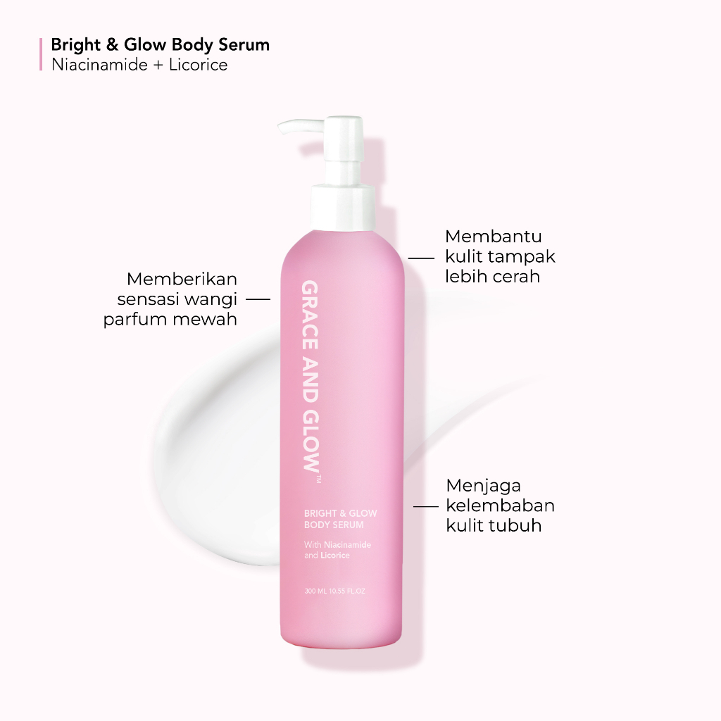 Jual GRACE AND GLOW Bright & Glow Body Serum 300ml | Shopee Indonesia