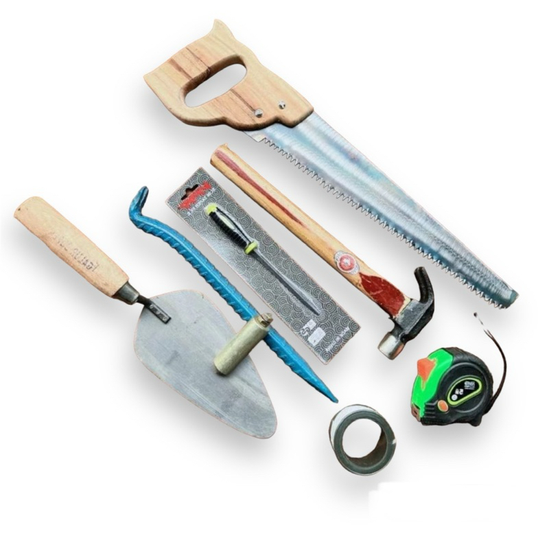 Jual Alat Pertukangan Lengkap isi 8 Lengkap - Gergaji Kayu Baja Asli ...