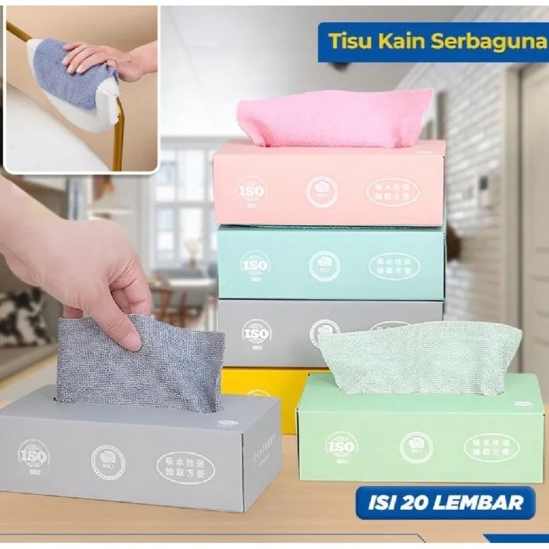 Jual Tisu Kain Dapat di Cuci Isi 20 Lembar | Tisu Dapur Multifungsi Isi ...