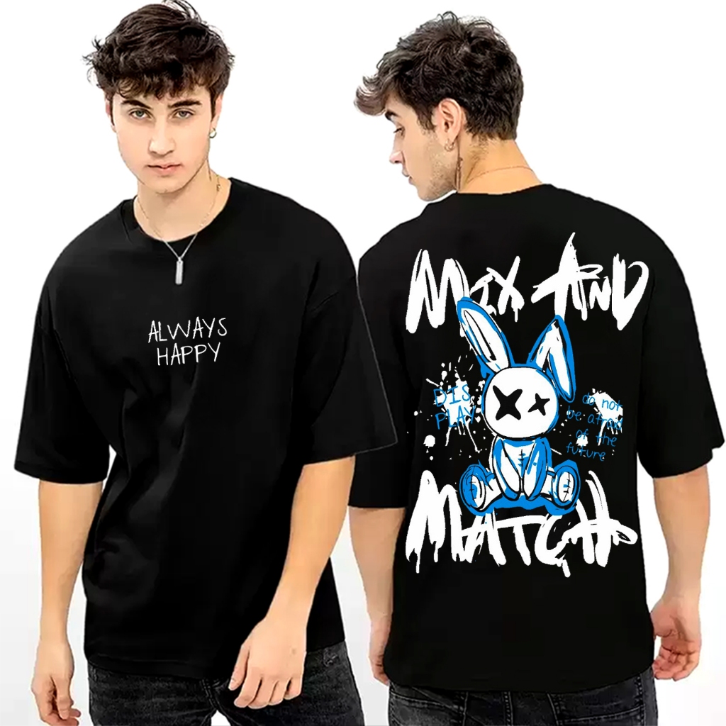 Jual Baju Kaos Atasan Distro Pria Keren Terbaru Motif Rabbit Hitam ...