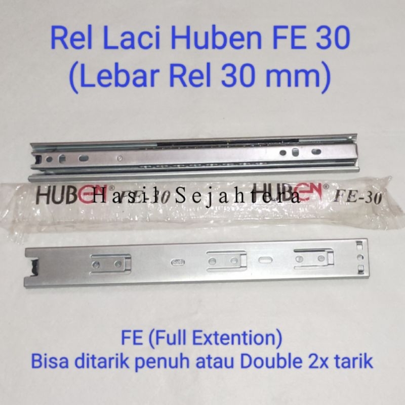 Jual Rel Laci Double 2x Tarik Full Extension FE 30mm HUBEN berbagai ...