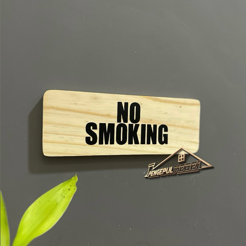 Jual Papan Penanda Peringatan Sign Board Tulisan NO SMOKING Tempel ...