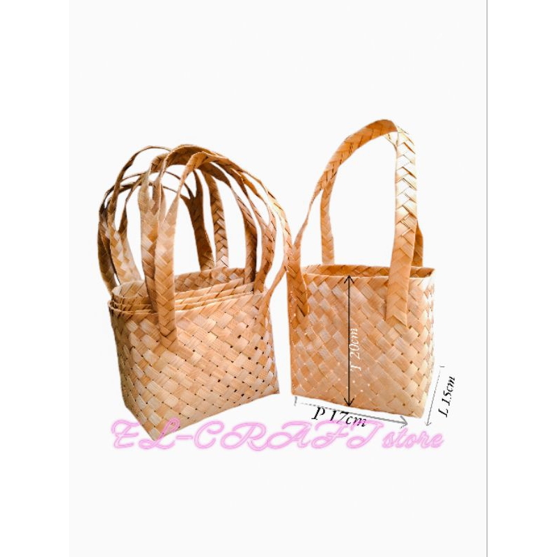 Jual Anyaman bambu tas kecil/tas hampers/tas snack/kranjang parcel ...