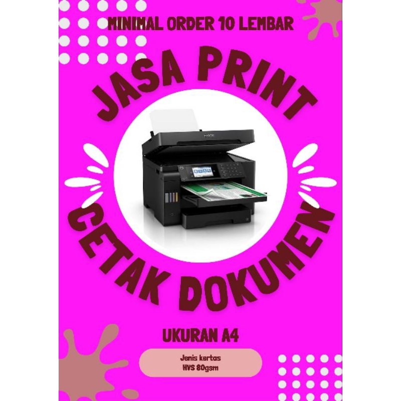 Jual Print / Cetak buku A4 80 gsm / Jasa print A4 / cetak A4 / Full ...