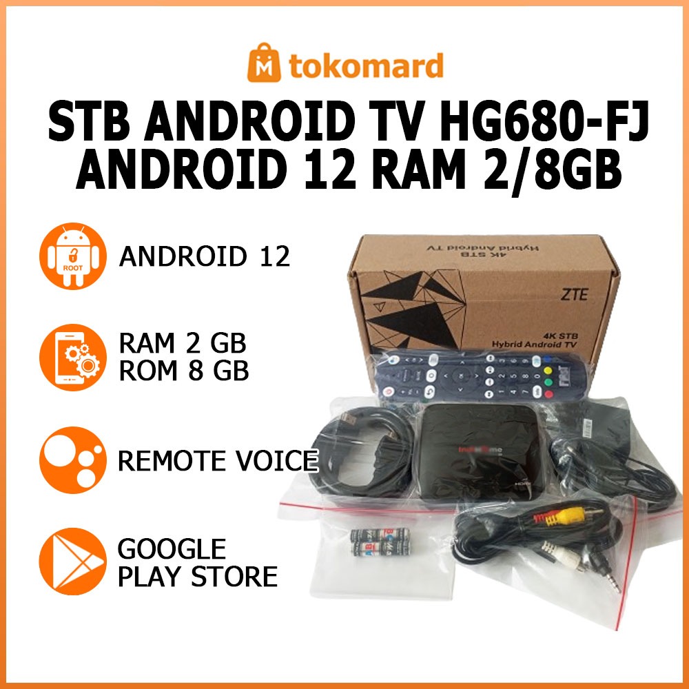 Jual Set Top Box TV STB Android TV HG680-FJ RAM 2GB / 8GB Android 12 ...