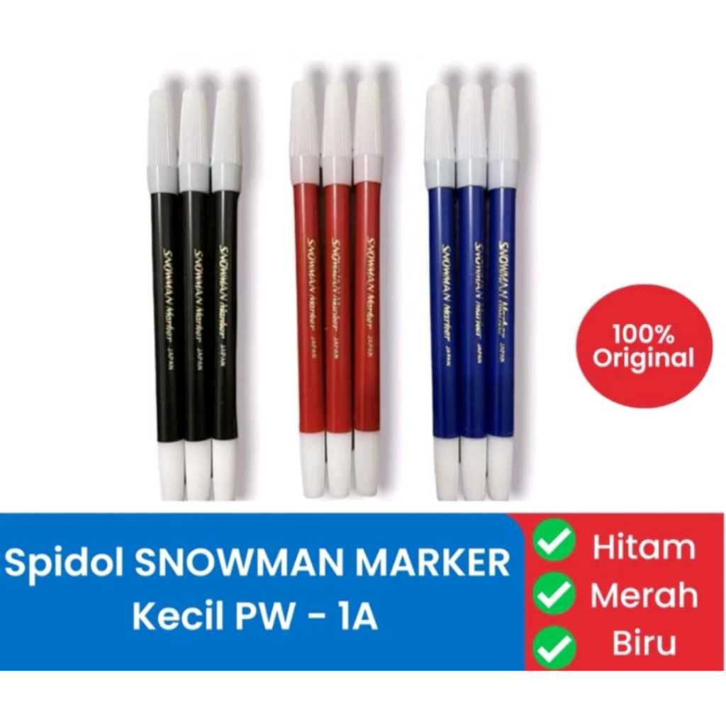 Jual 1Pcs Spidol Snowman kecil Warna Biru Hitam Merah/ Spidol Snowman ...