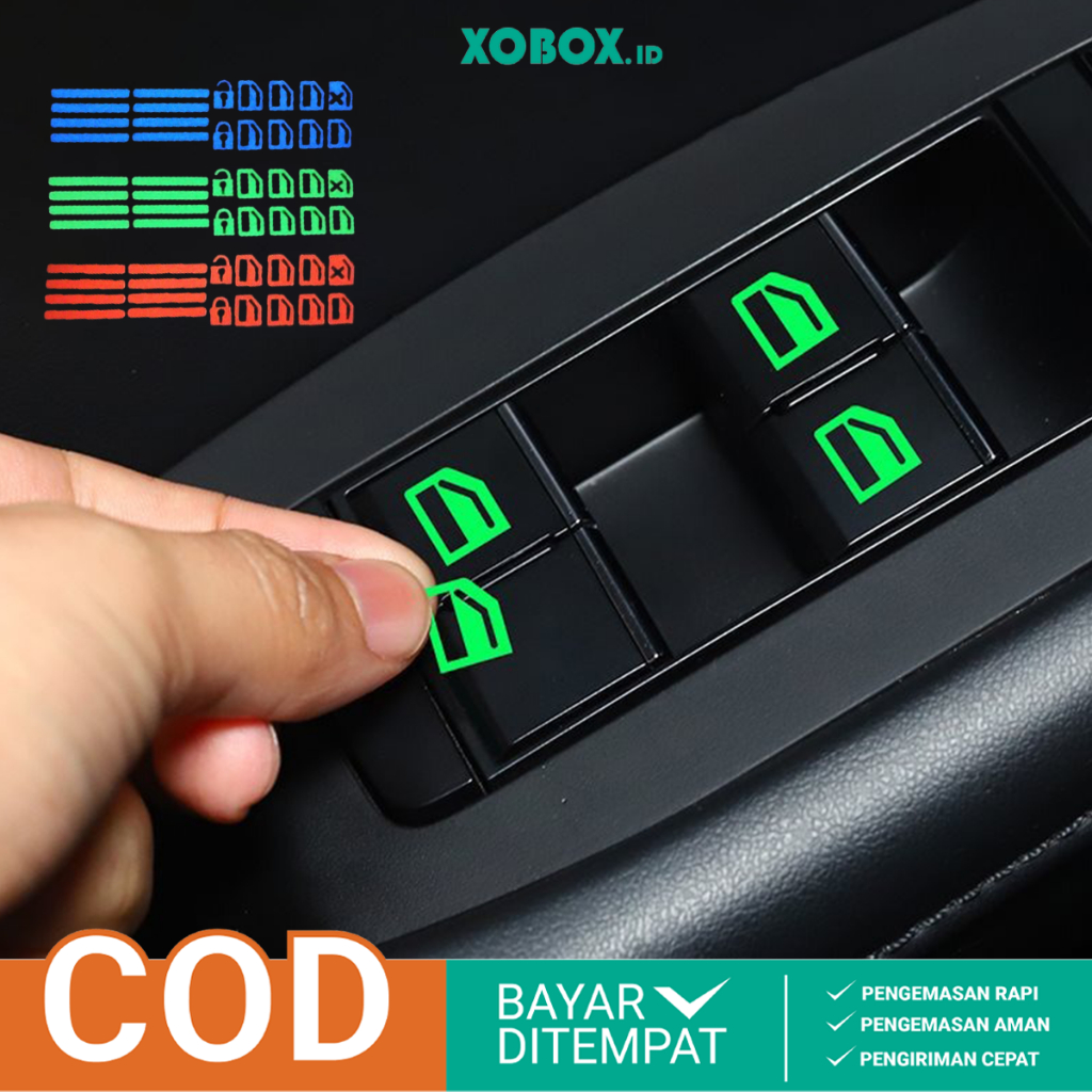 Jual Stiker Tombol Mobil Glow In The Dark Sticker Lampu Interior Mobil ...