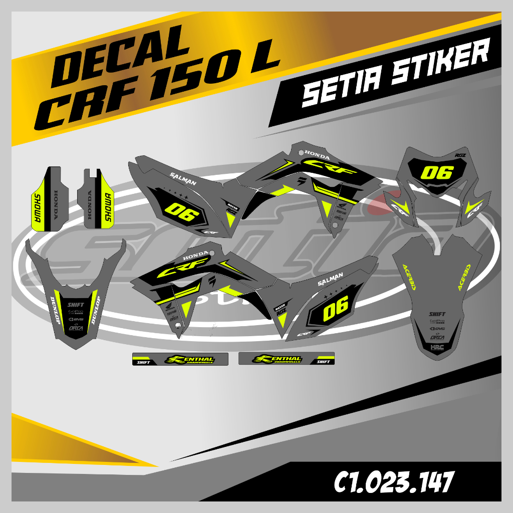 Jual DECAL STIKER CRF 150 L FULL BODY, TRAIL SUPERMOTO, STRIPING CRF ...