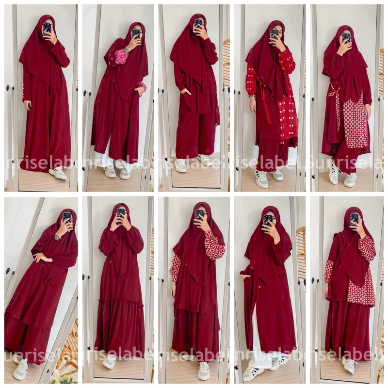 Jual NEW OUTFIT 17AN MAROON SERIES | Shopee Indonesia