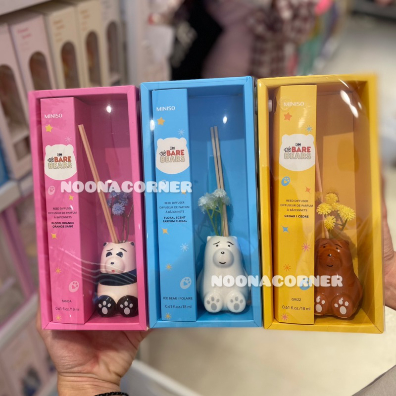 Jual Miniso x We Bare Bears ‼️ Reed Diffuser / Pengharum Ruangan We ...