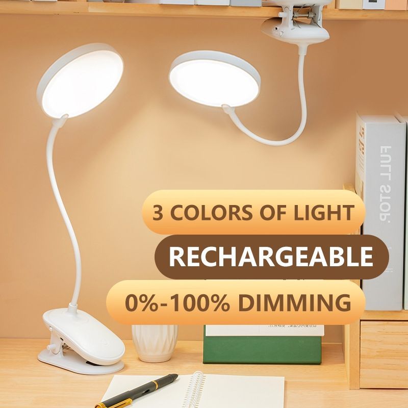 Jual Study Clip Lamp Shade USB Reading Table Lamp For Bedroom LED Night ...