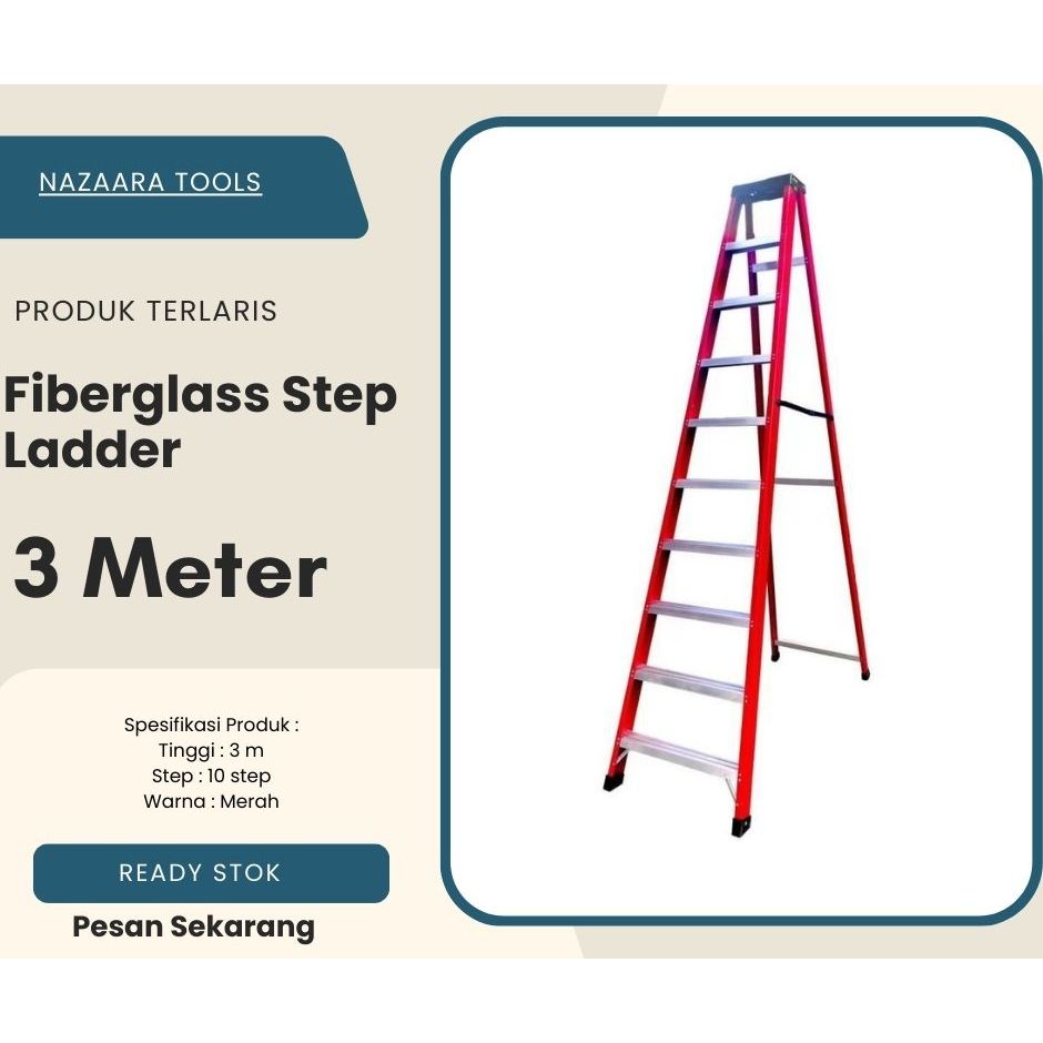 Jual Tangga Lipat Fiberglass 3m Denko | Shopee Indonesia
