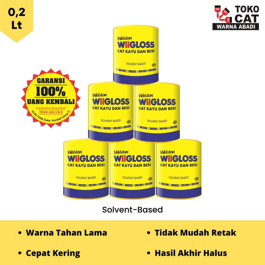 Jual CAT KAYU BESI WELDON WIIGLOSS 200 ML | Shopee Indonesia