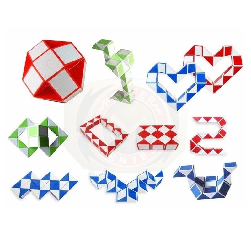 Jual Mainan Anak Rubik Ular Blok Magic Ruler Snake Puzzle Cube Murah ...