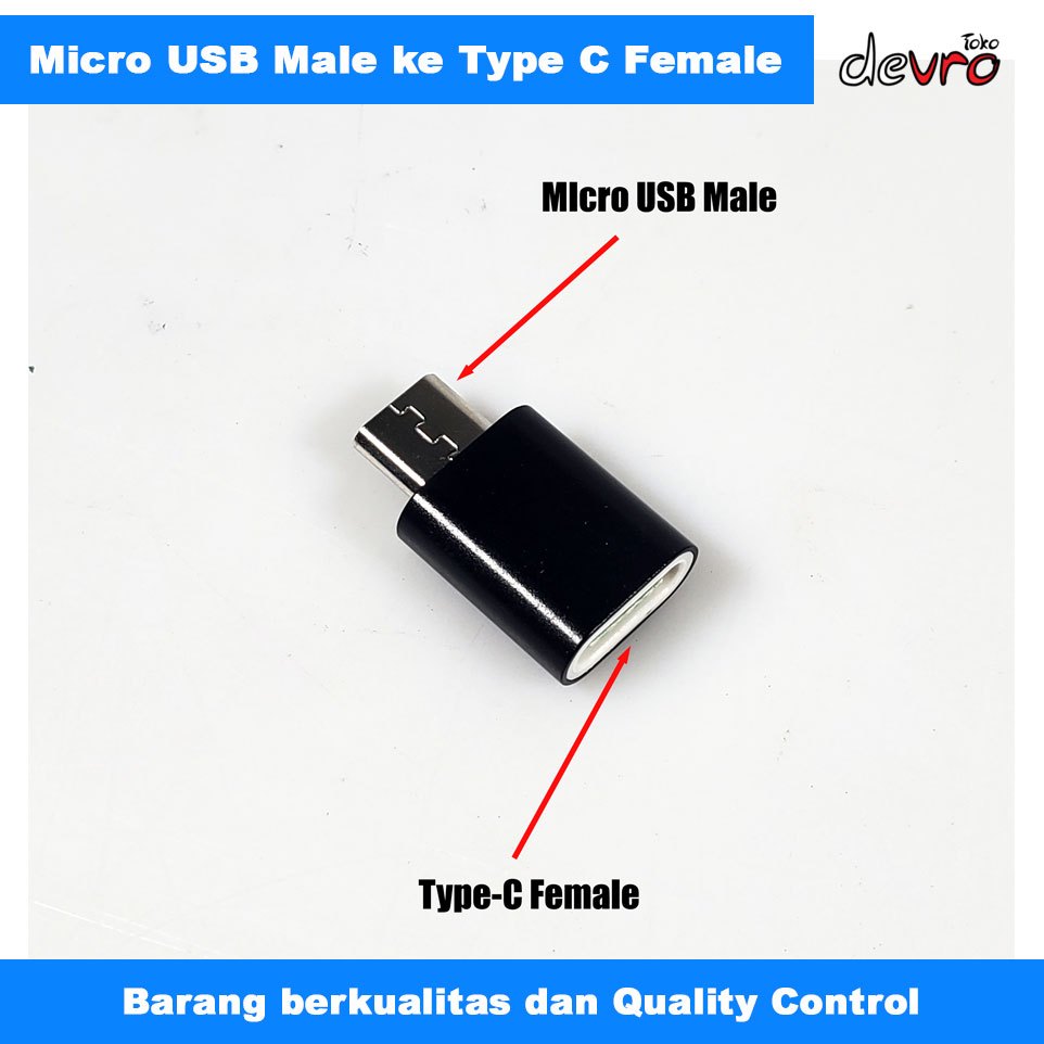 Jual Converter Micro USB Male ke Type C Female - Adaptor USB Type C ...