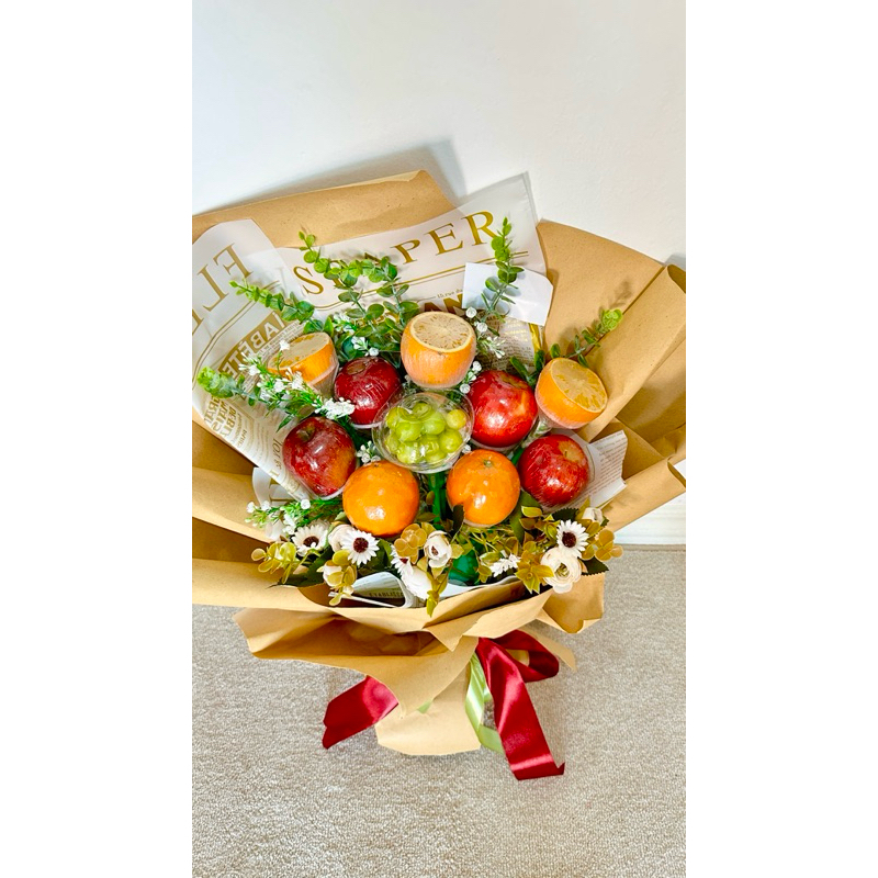 Jual buket bunga buah snack bisa custom mendadak dan ready besar kota ...
