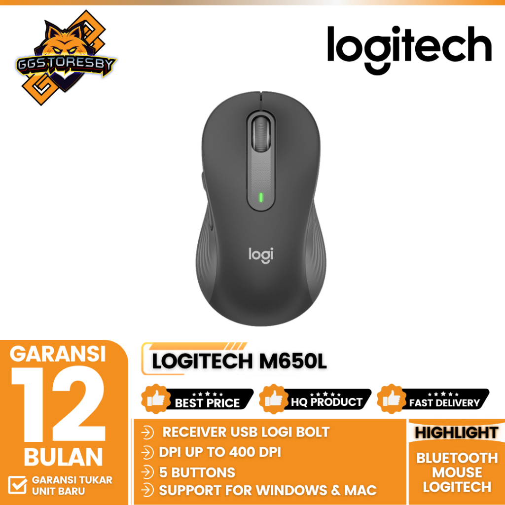 Jual Logitech M650 L/M650L Signature Wireless Mouse and Bluetooth 2000DPI | Shopee Indonesia