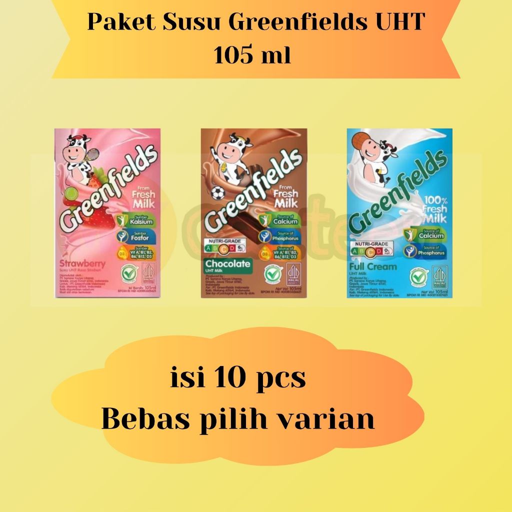 Jual Paket Susu Greenfields UHT 105ml 10 pcs | Shopee Indonesia
