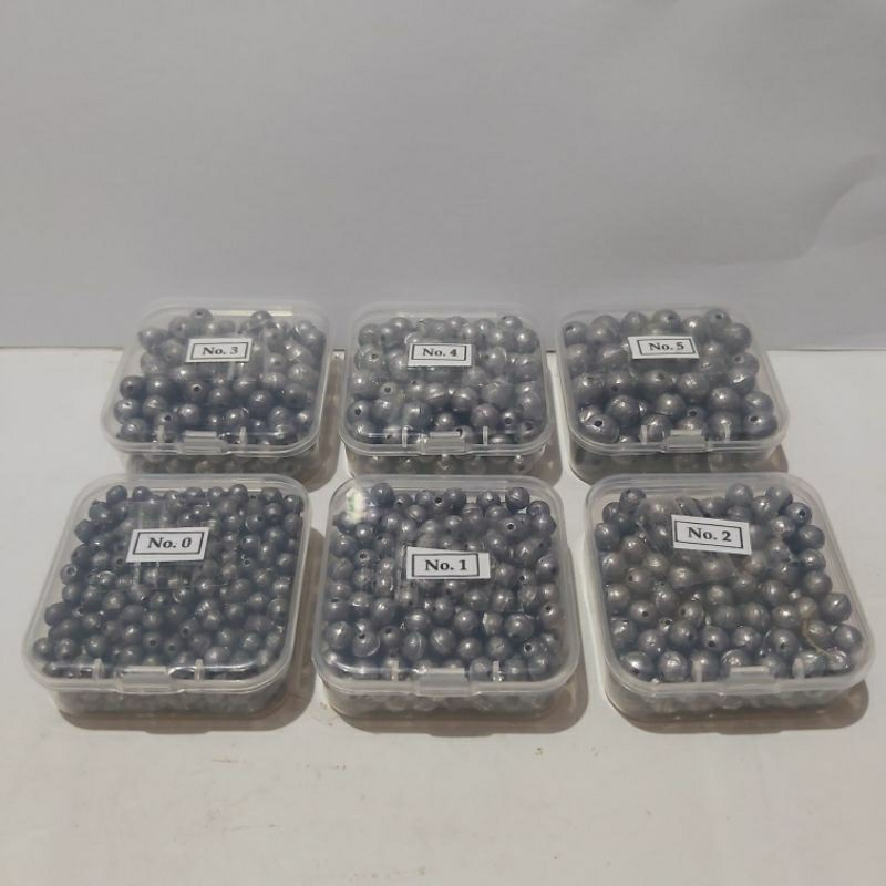 Jual Timah Lada Bulat pemberat pancing bandul timbel isi total 250 gr ...