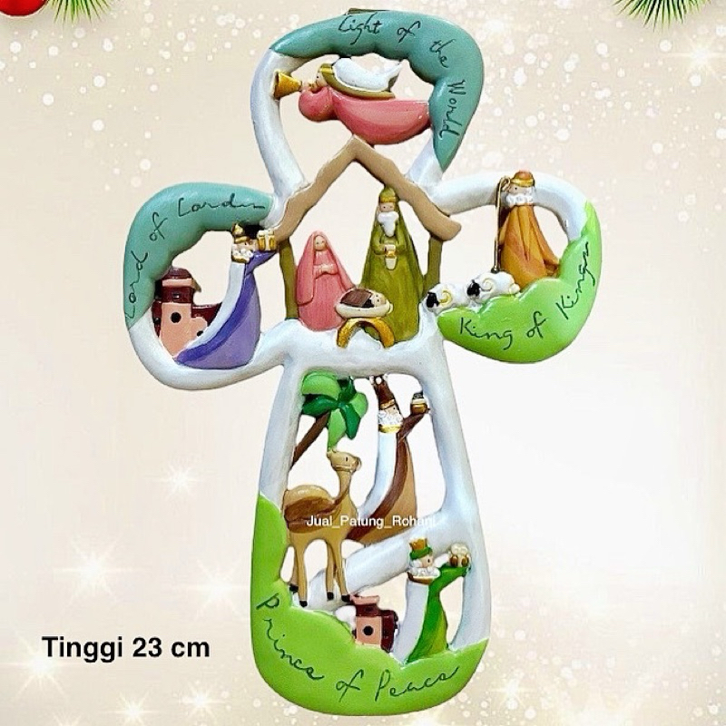 Jual Salib Dinding Kelahiran Yesus Natal 25 cm | Shopee Indonesia