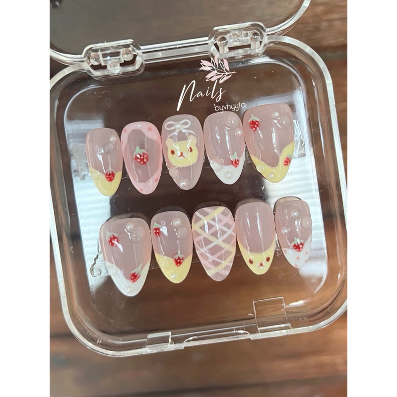 Jual NAILSBYVHYYTA PRESS ON NAILS SWEET KUMA | Shopee Indonesia