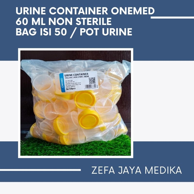 Jual URINE CONTAINER ONEMED 60 ML NON STERILE BAG ISI 50 / POT URINE ...