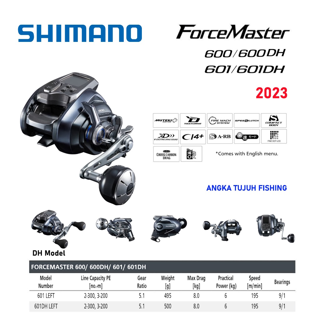 Jual Shimano ForceMaster Force Master 600 601 600DH 601DH Model 2023 ...