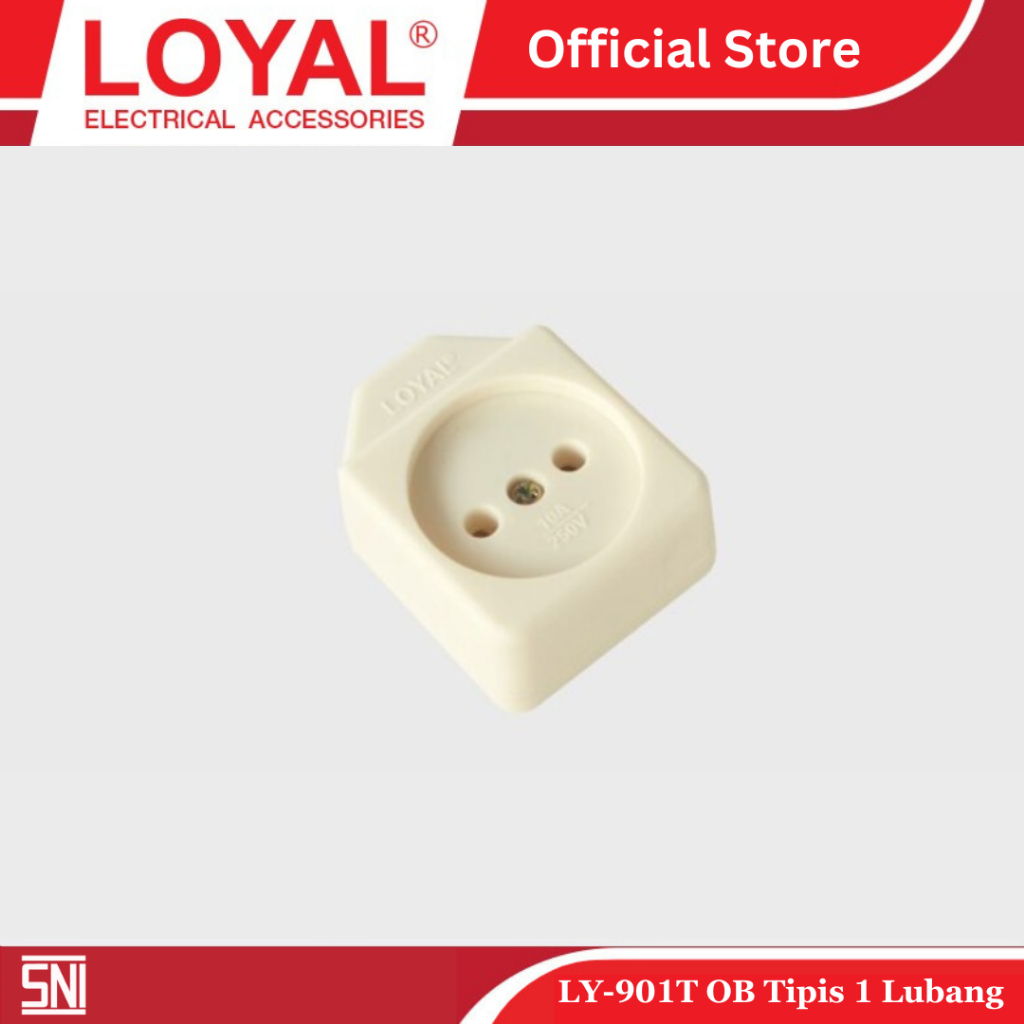 Jual LOYAL Stop Kontak Tipis 1 Lubang Colokan Listrik LY-901T | Shopee ...