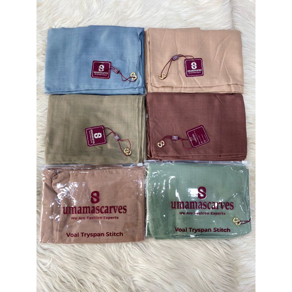 Jual GROSIR JILBAB UMAMA VOAL TRYSPAN POUCH STITCH LOGO S BY UMAMA ...