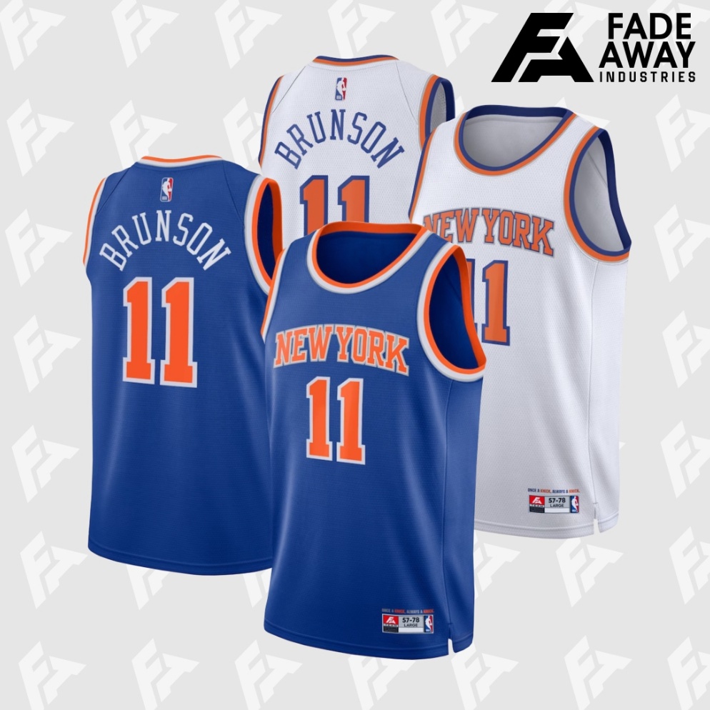 Jual KODE X95U JERSEY BASKET NBA JALEN BRUNSON 11 NEW YORK KNICKS ...