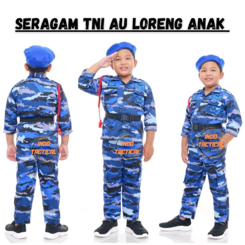 Jual Seragam TNI AU Loreng Anak, Grosir Setelan Anak Terlengkap, setelan anak TK Karnaval ...