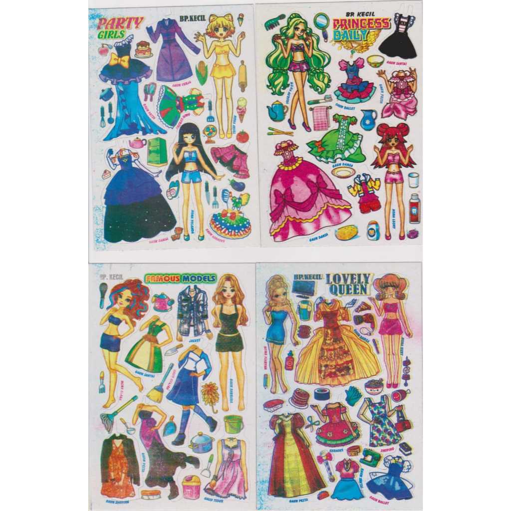 Jual BP Boneka Kertas Jadul Kecil Bongkar Pasang Baju Bajuan | Shopee ...