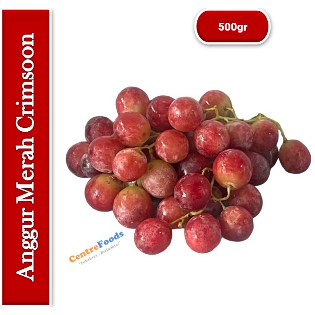 Jual Buah Anggur Merah Crimsoon Tanpa Biji - Import Fresh | 500gr ...