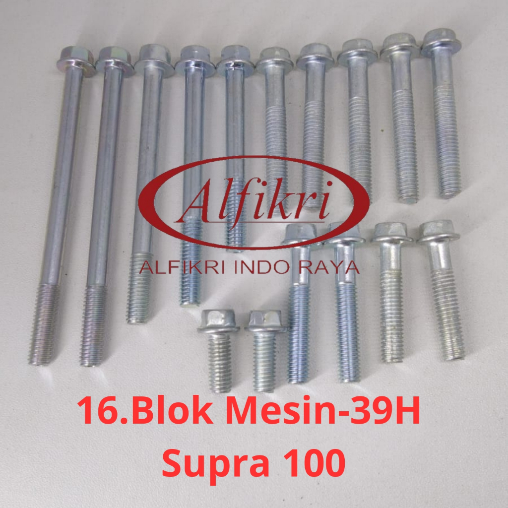 Jual Baut Block Mesin Supra 100 / Baud Bak Mesin Kanan Kiri Supra 100 1Set / Baud Baut Block ...