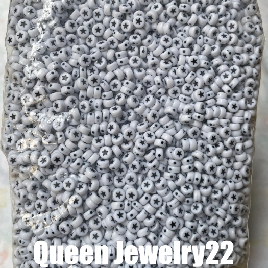 Jual manik manik bintang putih bulat 6mm bahan kerajinan | Shopee Indonesia