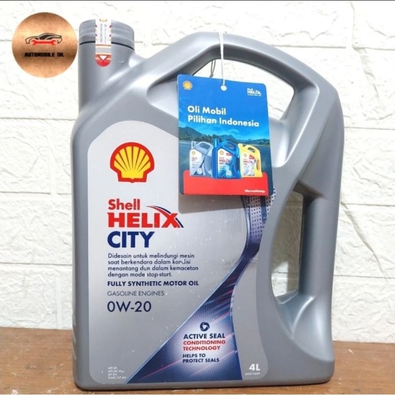 Jual Oli shell helix city sae 0w-20 API SP Fully synthetic galon 4L-100 ...