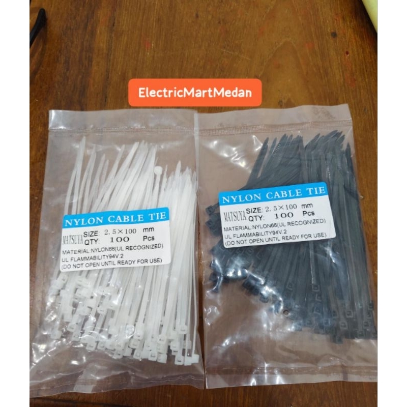 Jual kabel ties/cable tie 100mm murah/pengikat kabel, platik | Shopee ...